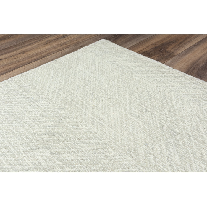 Millwood Pines Morley Handmade Wool Ivory/Gray Rug & Reviews | Wayfair