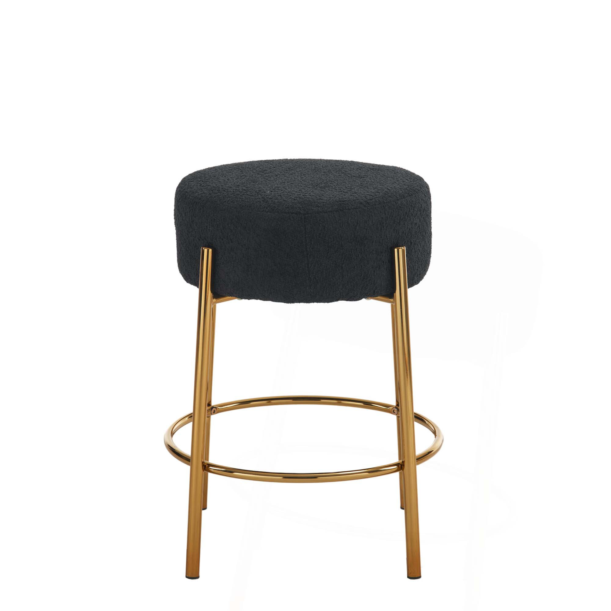 Mercer41 24" Tall, Round Bar Stools, Set of 2 - Contemporary ...