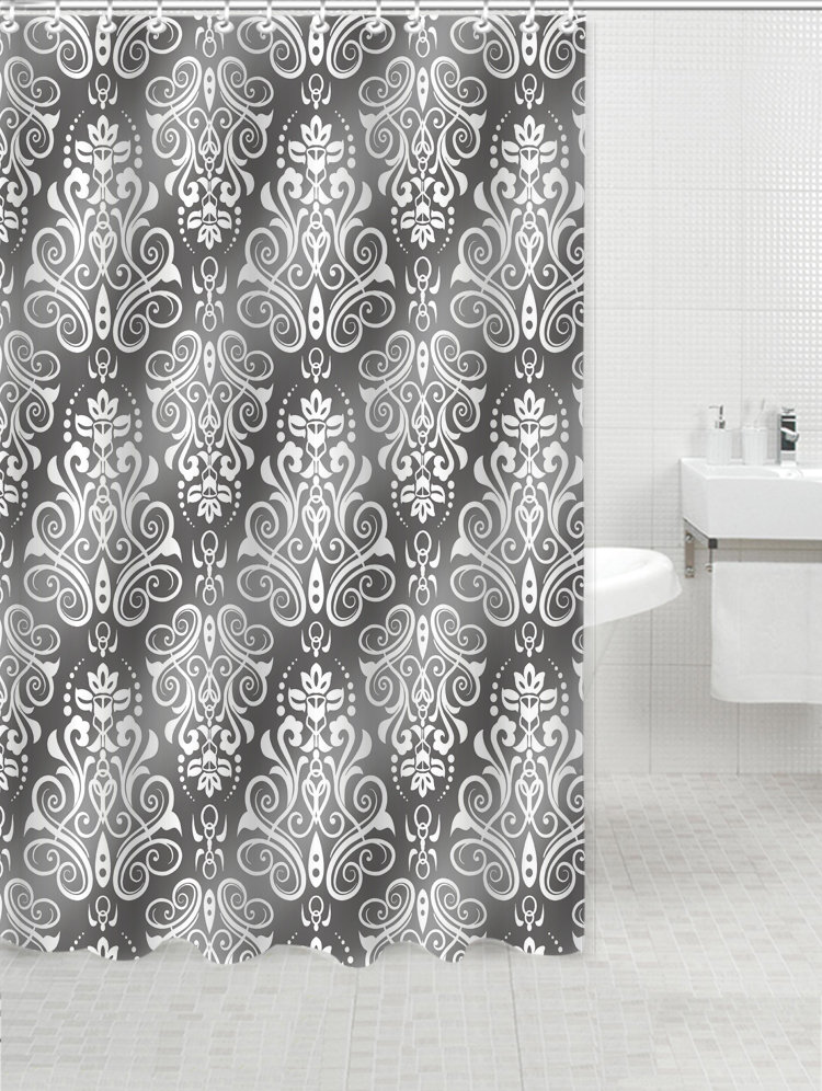 Canora Grey Dritan Damask Single Shower Curtain | Wayfair