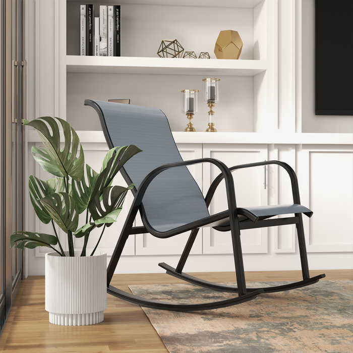 Ebern Designs Naleyah Metal Rocking Chair | Wayfair