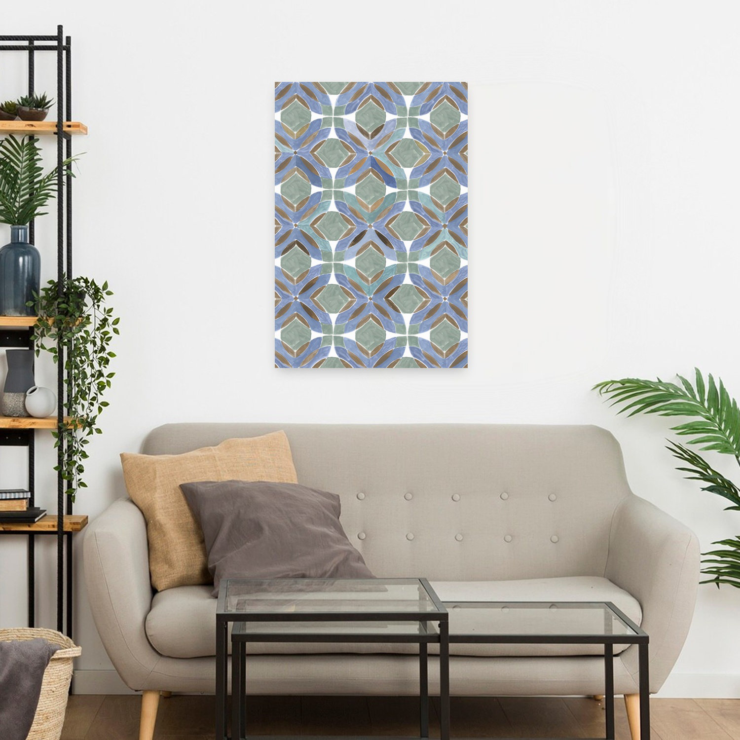 Latitude Run® Embroidered Opulence III Abstract Contemporary Geometric ...