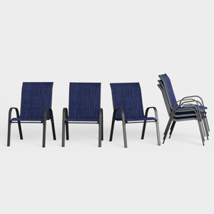 Blue Patio Dining Chairs You'll Love | Wayfair