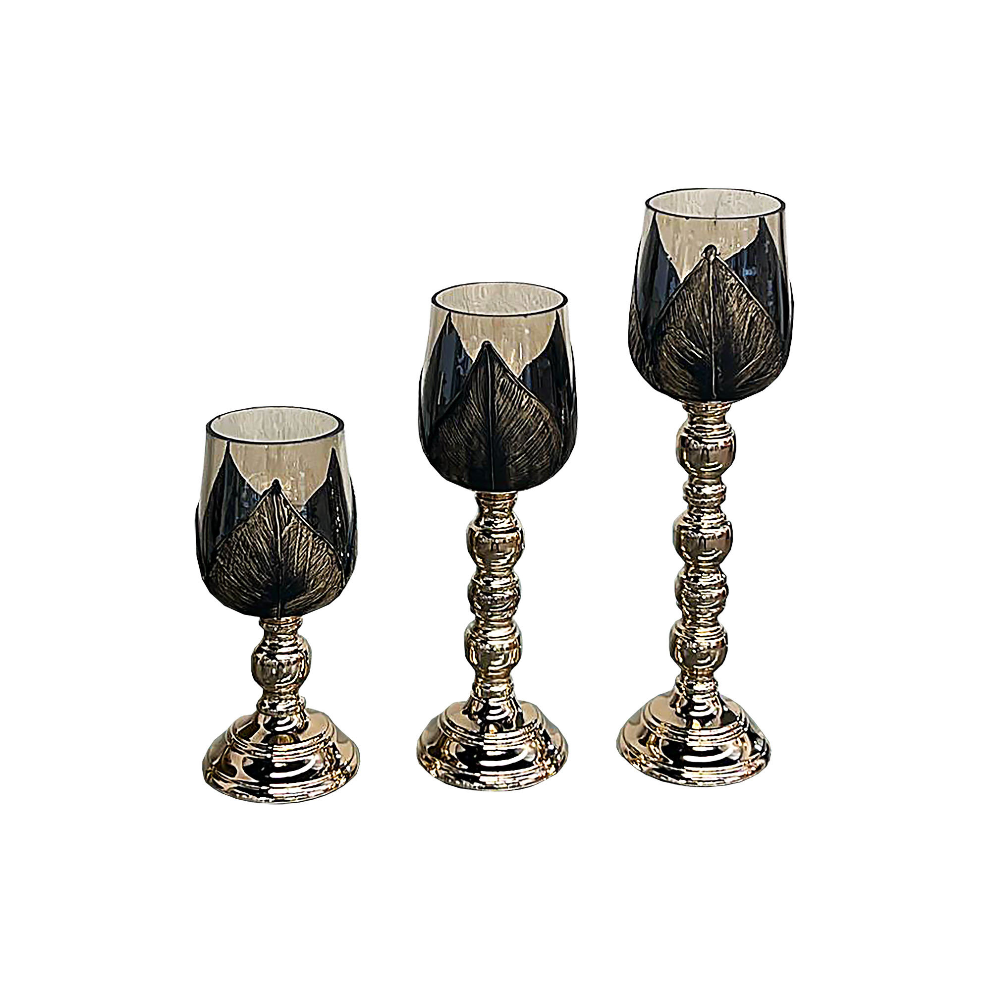 House of Hampton 3 Piece Tabletop Hurricane Set | Wayfair
