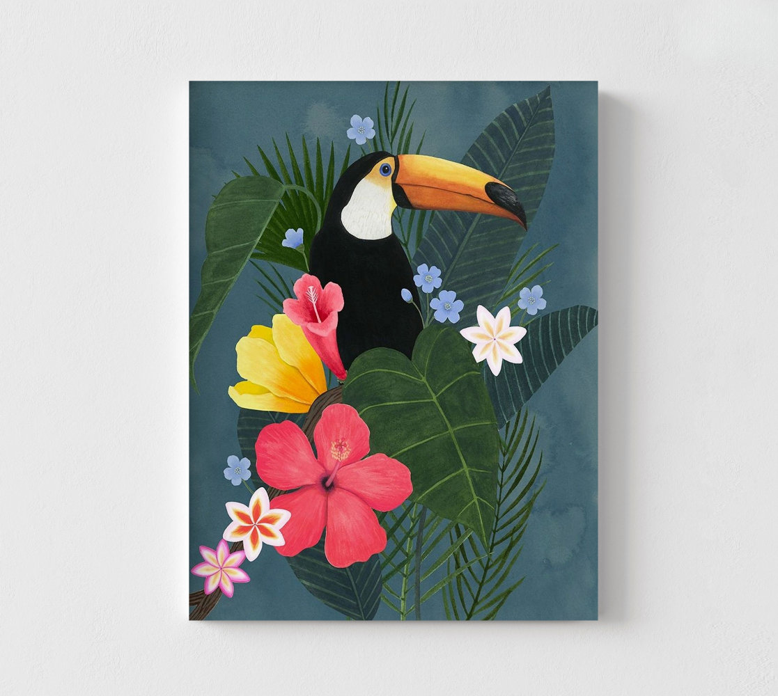 WeFrameArt Tropical Wilderness I By Grace Popp, Tucan Poster Print ...