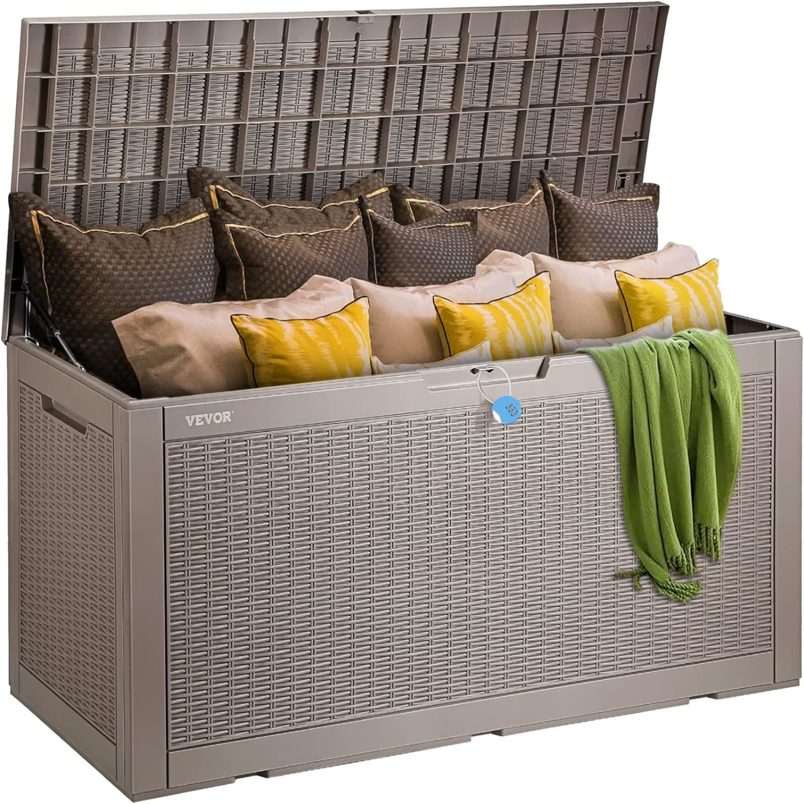 Anadea 100 Gallon Polypropylene Deck Box in Gray | Wayfair