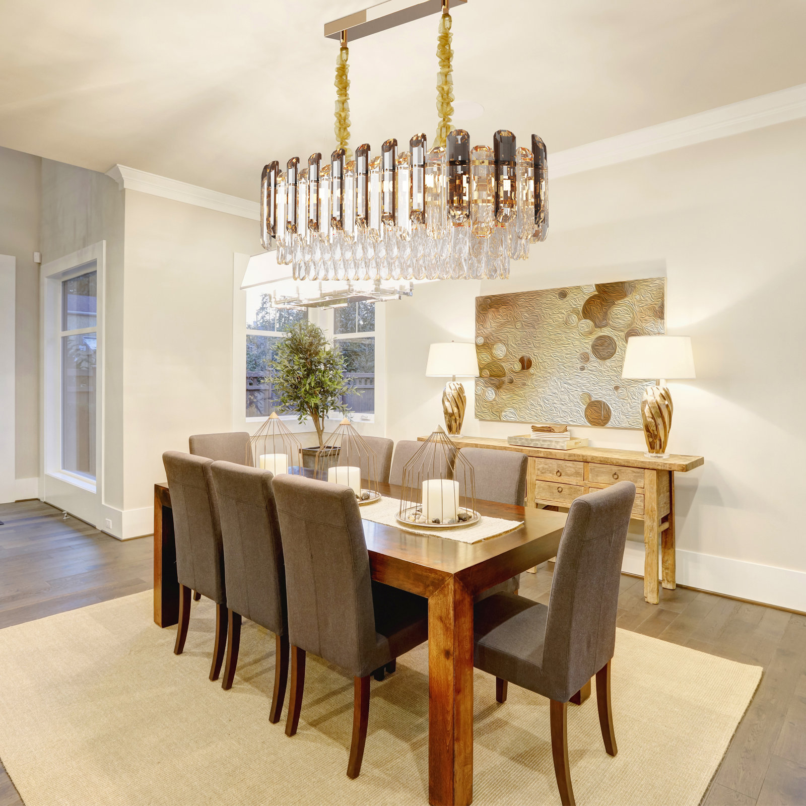 Mercer41 Gethen 8 - Light Crystal Tiered Chandelier & Reviews | Wayfair