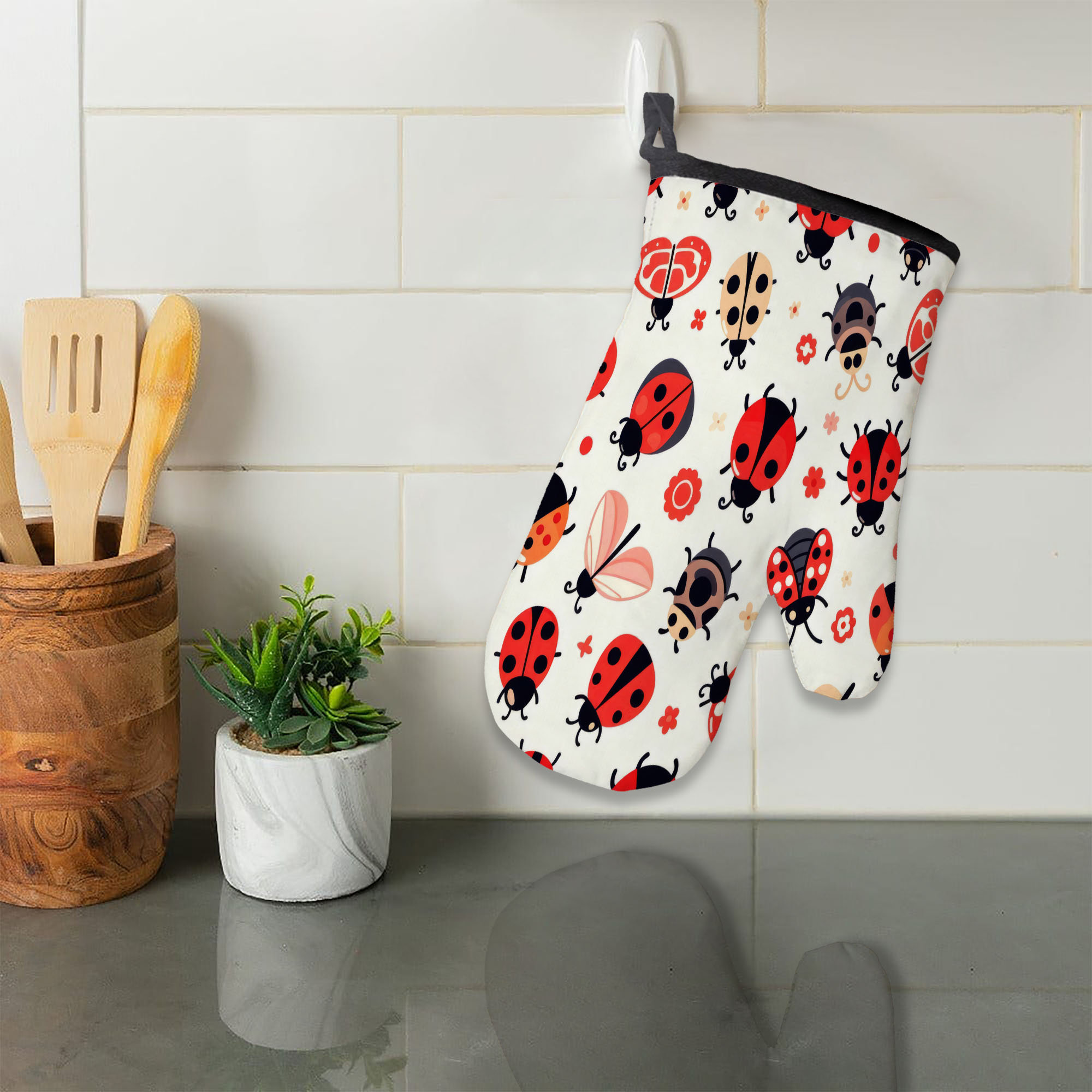 MentionedYou Minimal Bug Design Oven Mitt Cotton Twill | Wayfair