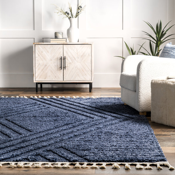Union Rustic Risette Geometric Shag Tassel Area Rug & Reviews | Wayfair