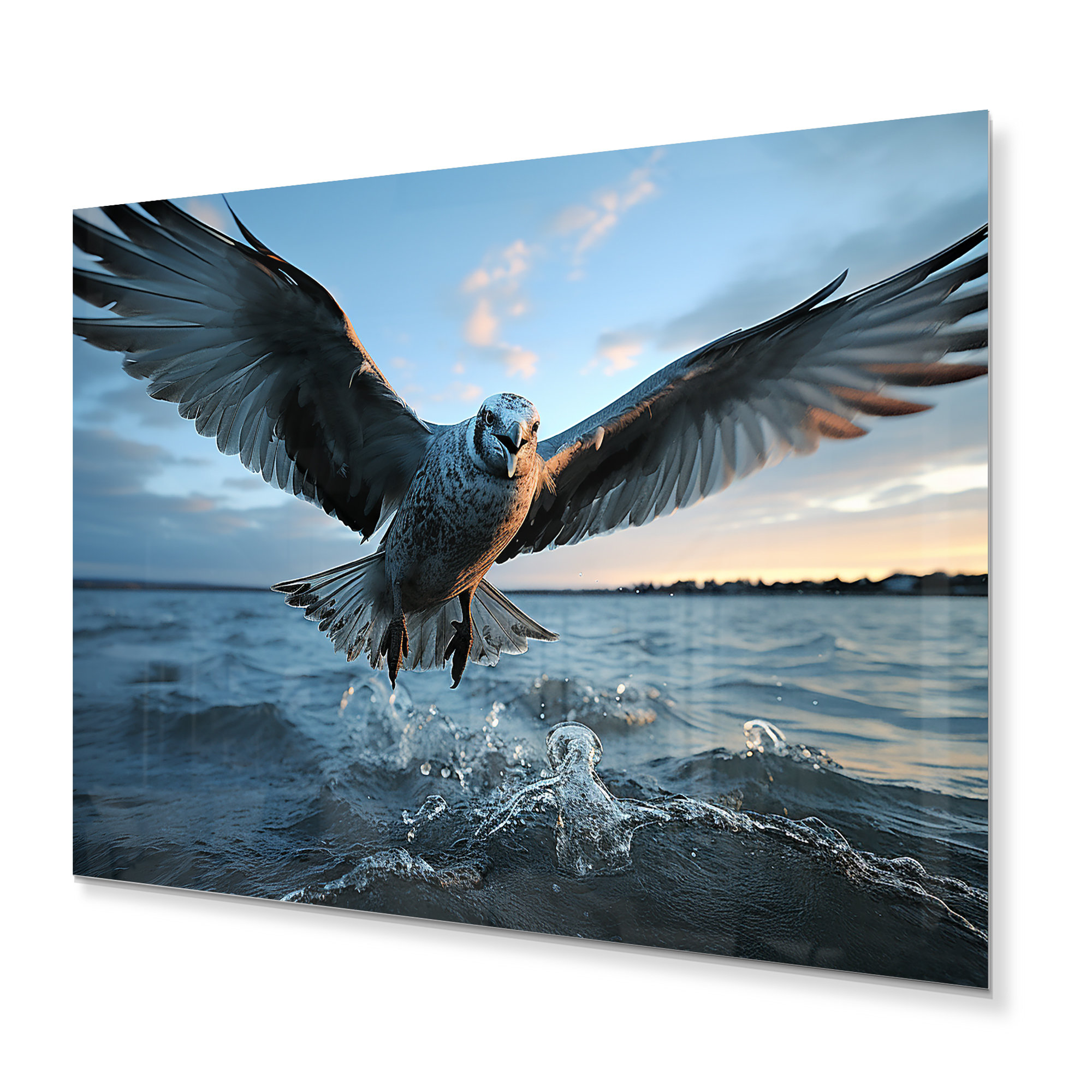 Rosecliff Heights Coastal Seabird Rising - Animals Metal Wall Art ...