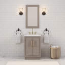 Water Creation Hugo 24 In. Single Sink Carrara White Marble Countertop ...