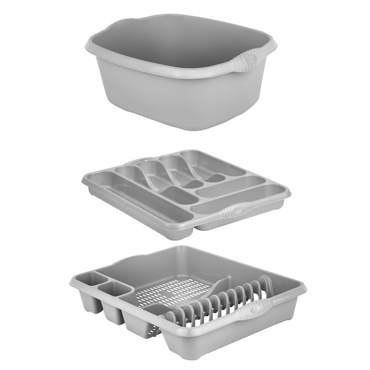 Wham 3 Piece Kitchen Set (38cm Rectangular Bowl, Large Cutlery Tray ...