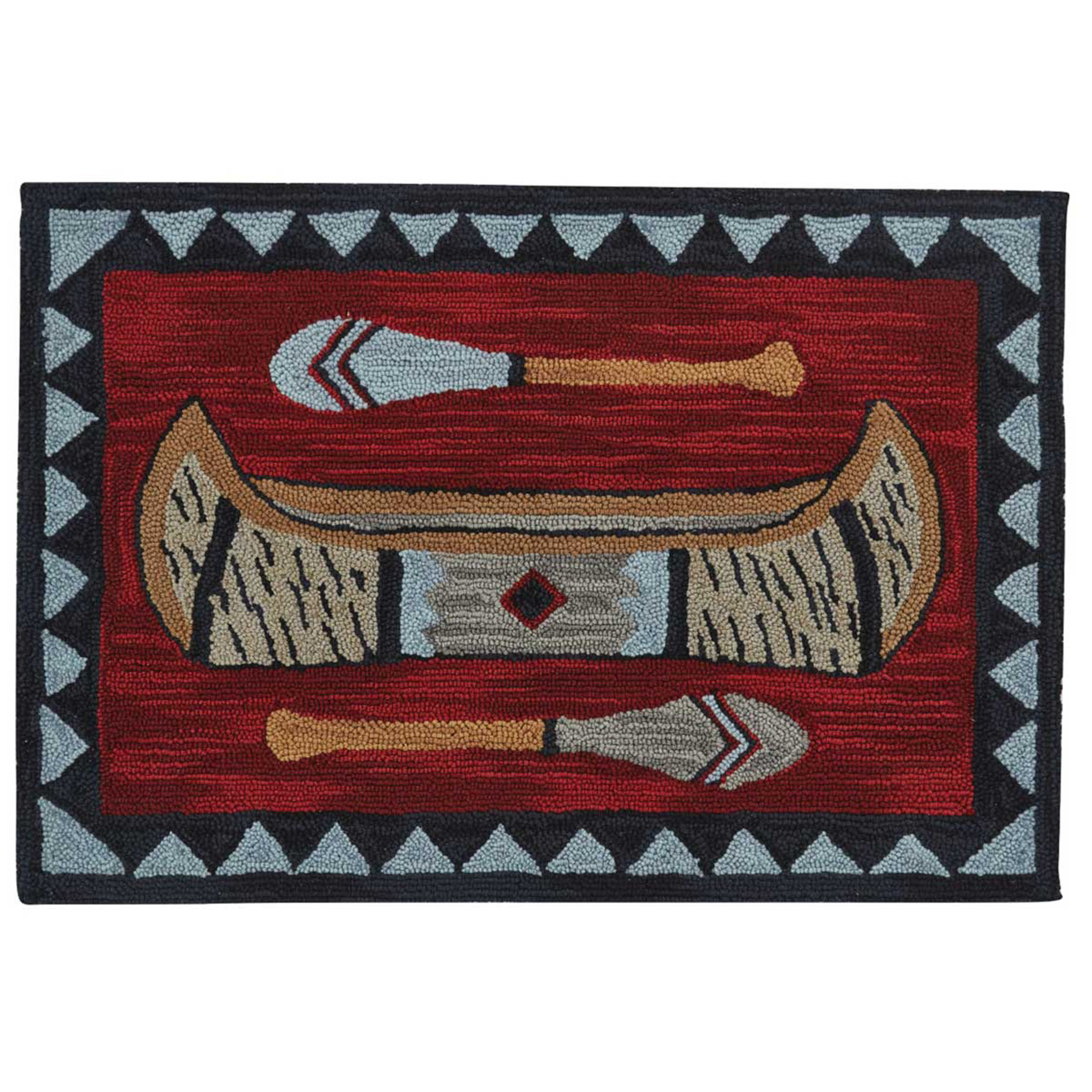 Millwood Pines Wilderness Canoe Hooked Rug | Wayfair