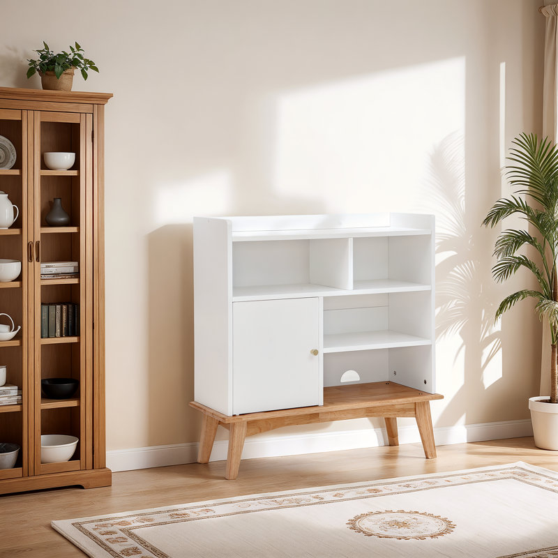 George Oliver 31.5" Modern Style Solid Wood Base Storage Cabinet | Wayfair