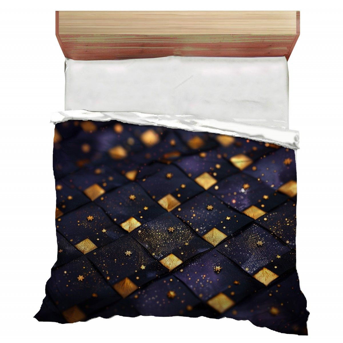 VisionDecor Geometric Art Bedding Visual Art Comforter Gold Accents ...