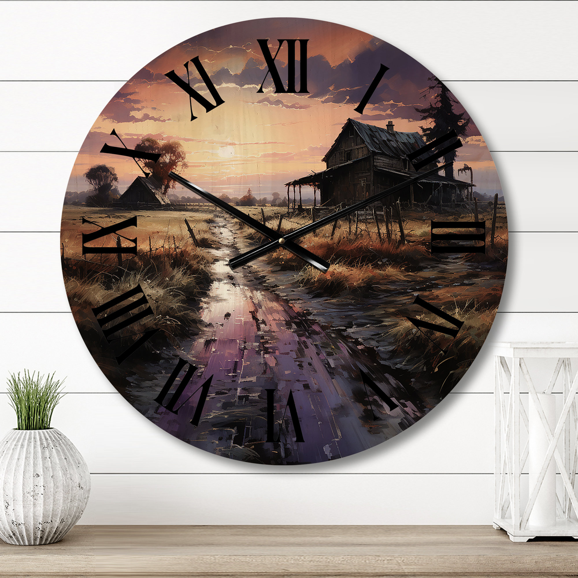 East Urban Home Barns Twilight Shadows - Countryside Oversized Wood ...