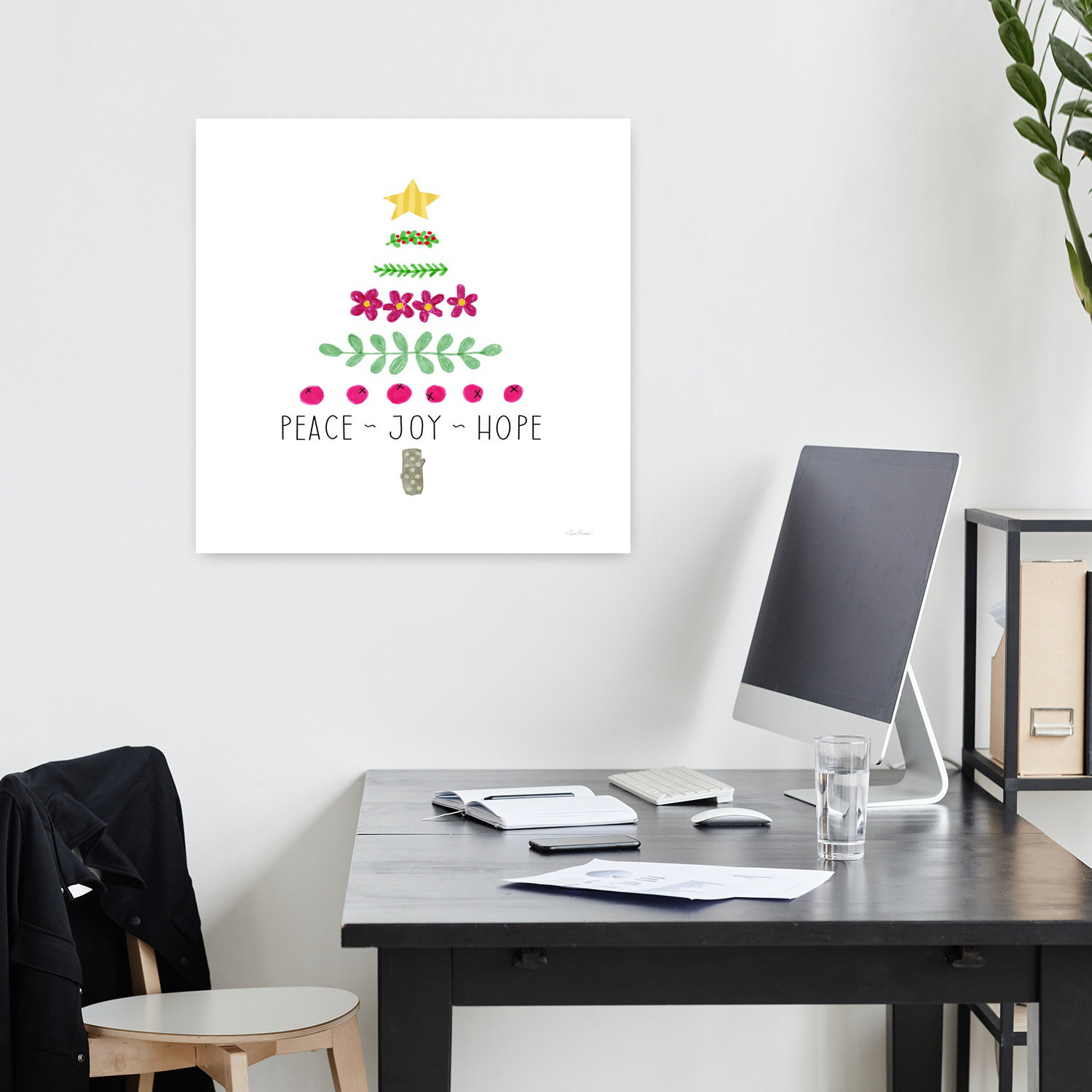 George Oliver Peace Joy Hope Christmas Tree Abstract Contemporary ...