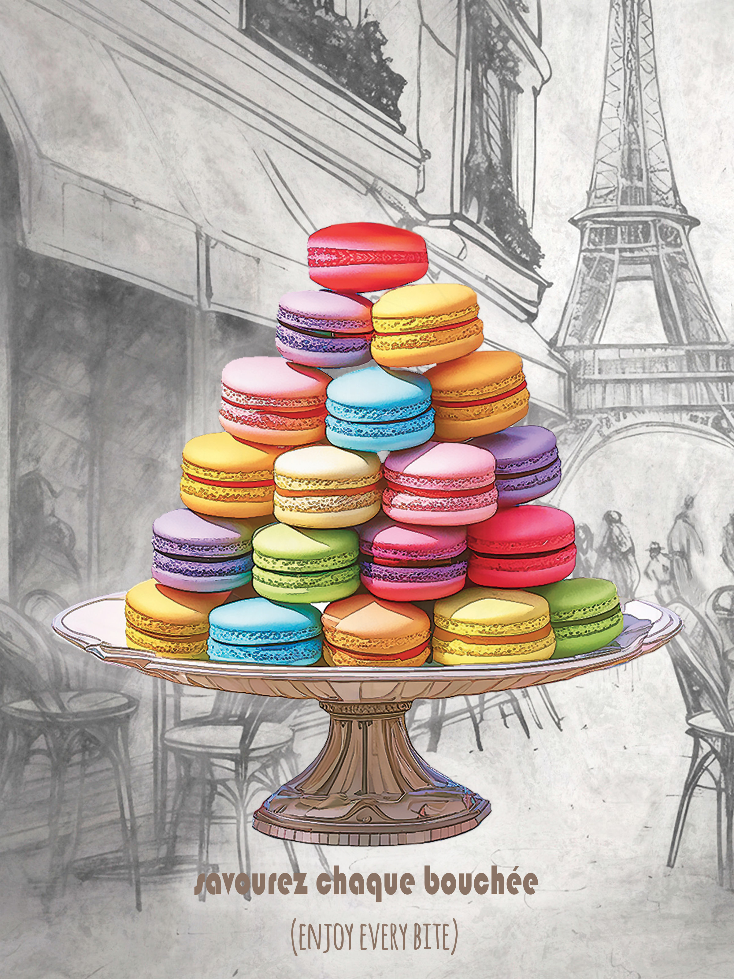 Trinx Macaron Platter in Paris 18x24 | Wayfair