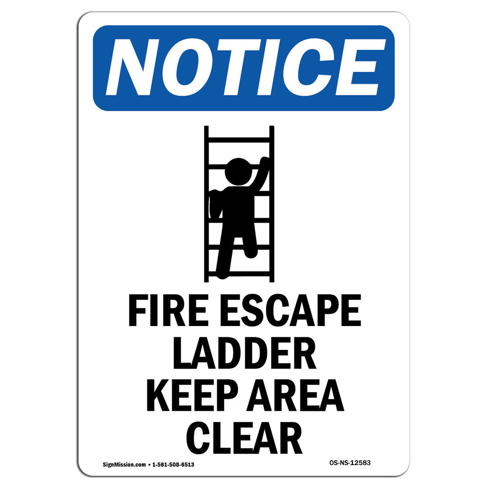 SignMission Fire Escape Ladder Sign | Wayfair