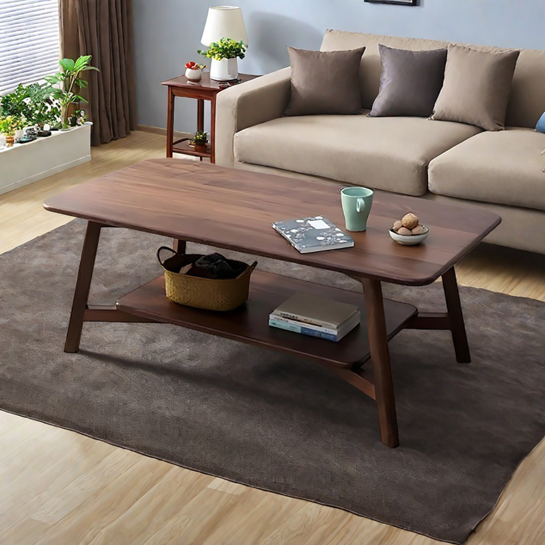 Wu's StylishVault Modern simple double-layer coffee table | Wayfair