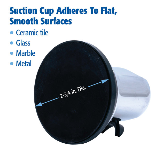 Keeney Plastic Wall Suction Style Bracket Shower Head Holder, Polished ...