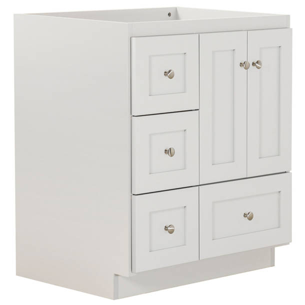 Highland Dunes Cheever Drawer Bank Shaker 12" Bathroom Vanity Base Only ...