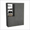 Latitude Run® Armoire with 3-Tier Shelves, 3 Drawers & Metal Handles ...