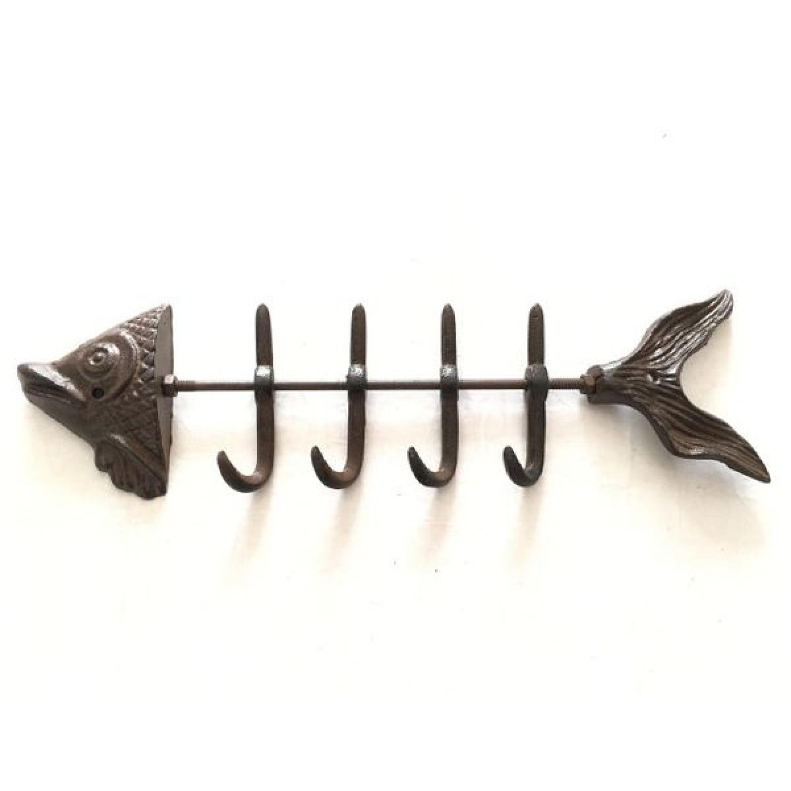 Beachcrest Home™ Cast Iron Fish Bones Wall Hook | Wayfair