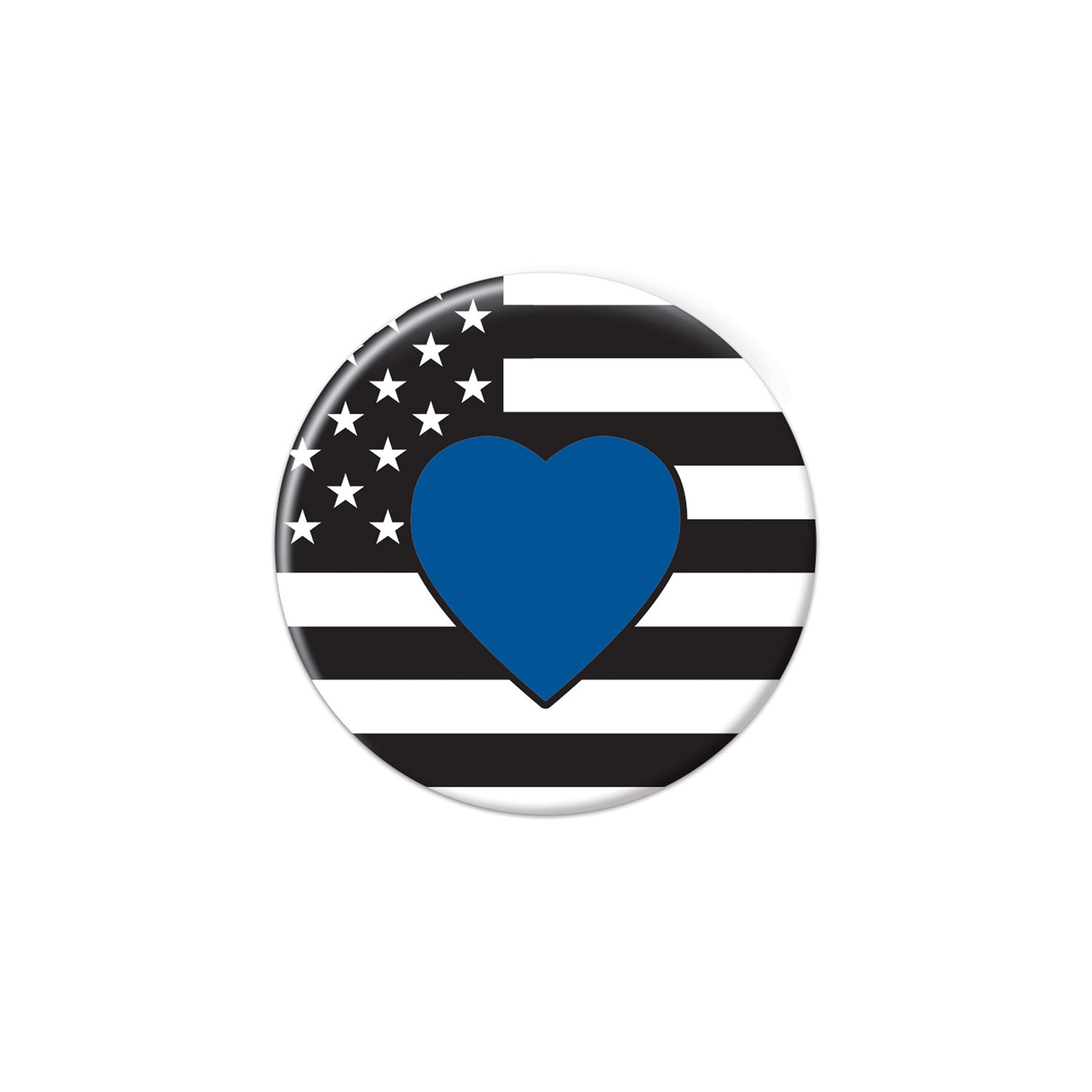 Breakwater Bay Blue Heart Button - 2" - Pack of 6 | Wayfair