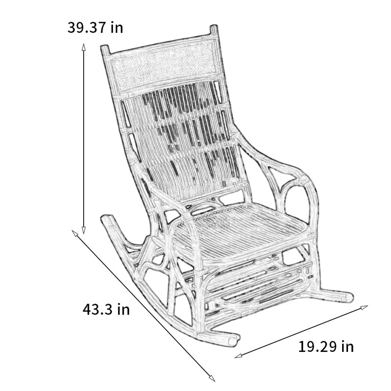 wangling hone Ergonomic rattan rocking chair | Wayfair