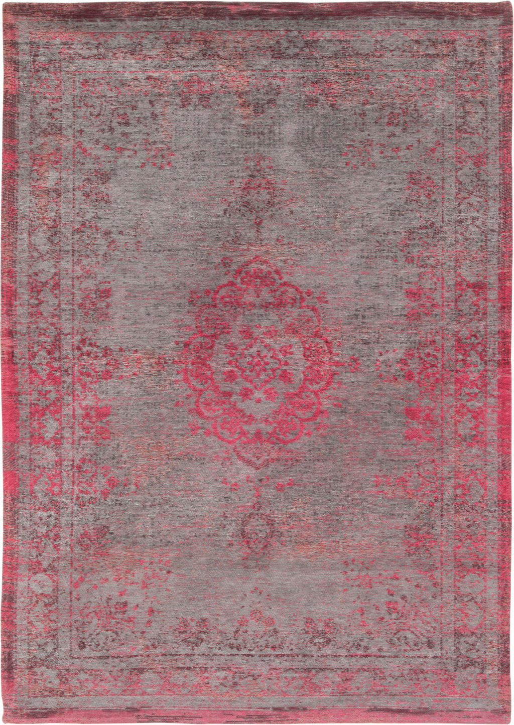 HomeRoots 8' X 11' Gray and Pink Medallion Non Skid Area Rug | Wayfair