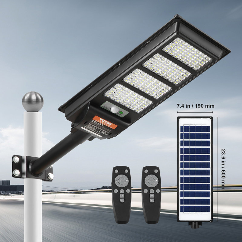 VEVOR Outdoor Street Light with Solar Panels | Wayfair