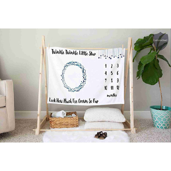 Gemma Violet Boothe Blue, White Fleece Baby Blanket - Wayfair Canada