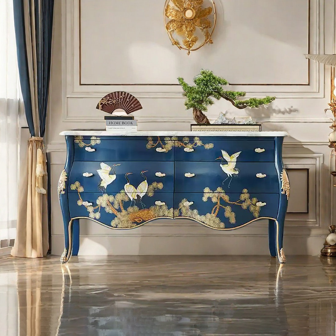 Vivid Space Creation French style creative painted sideboard. - Wayfair ...