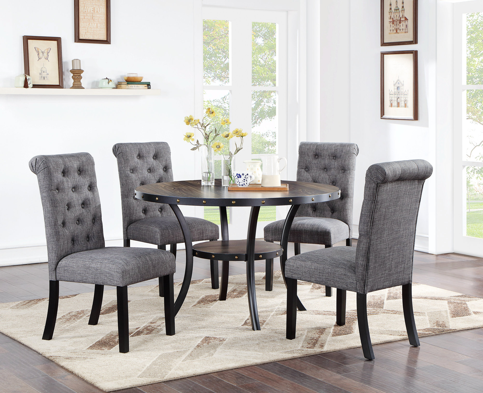Red Barrel Studio® Alma Round 48'' Dining Set | Wayfair
