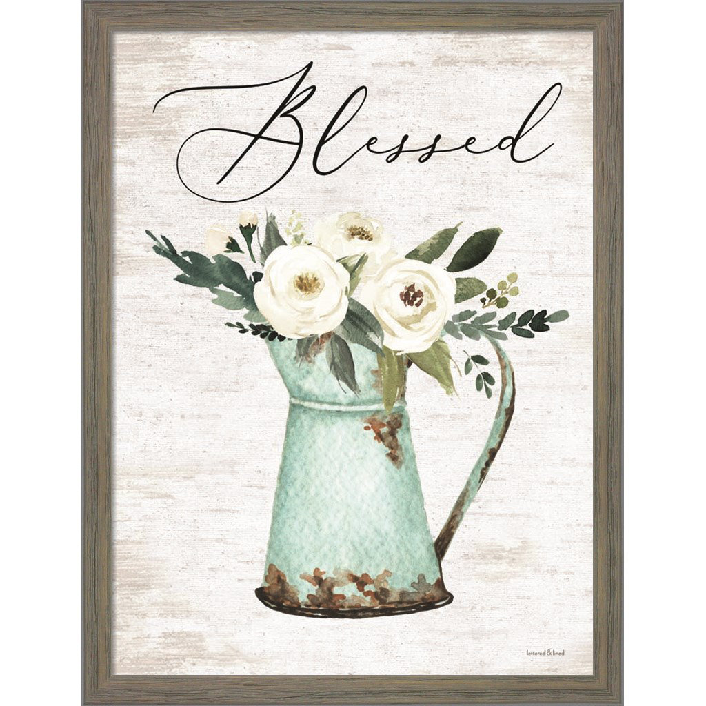 Rosalind Wheeler Blessed By Lettered & Lined, Framed Wall Art - Wayfair ...