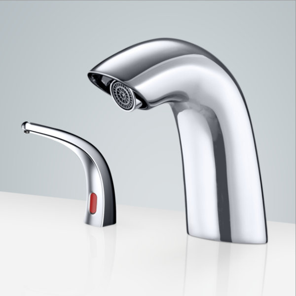 BathSelect Deauville Deck Mounted Touchless Faucet & Soap Dispenser ...