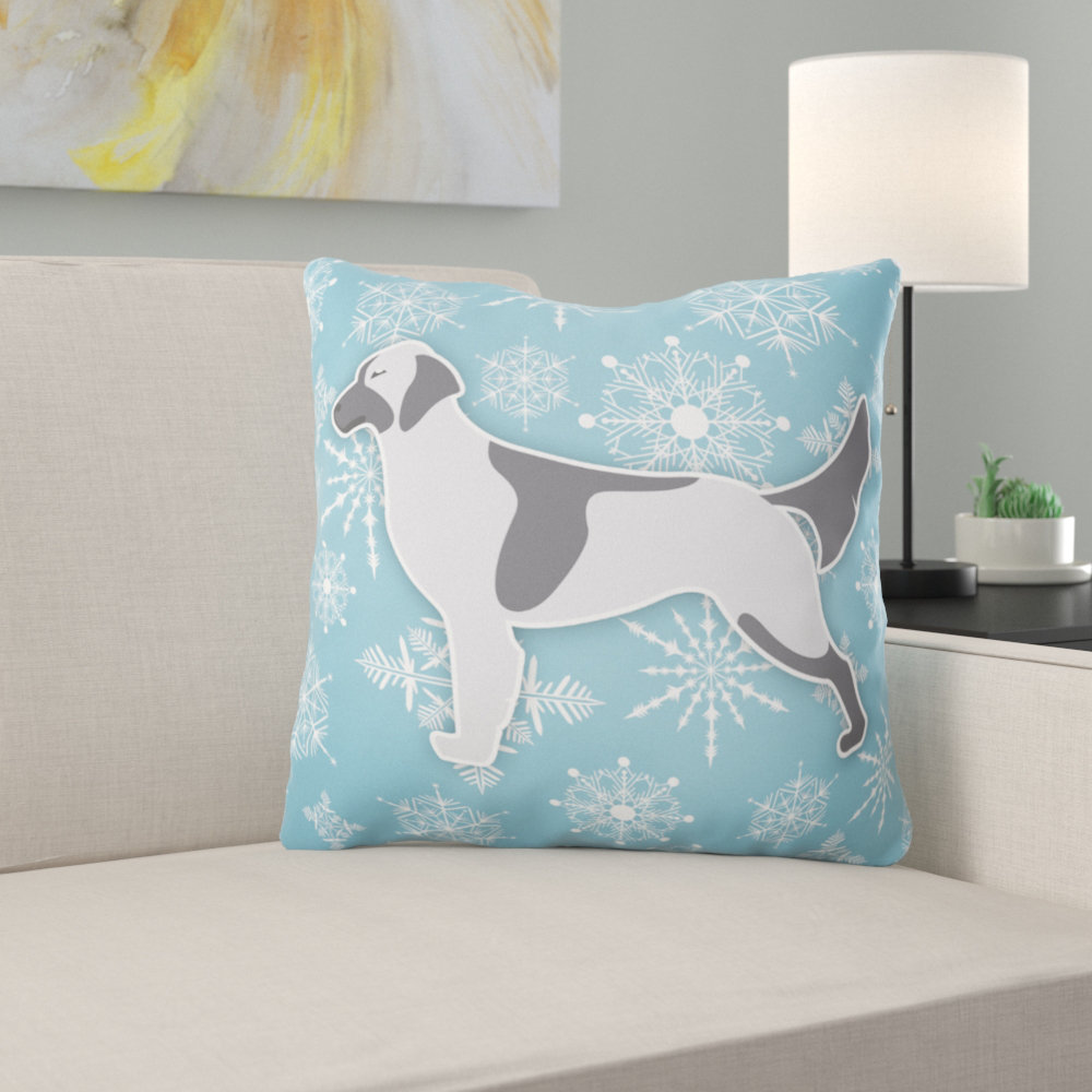 Caroline's Treasures Winter Snowflakes Indoor/Outdoor Throw Pillow ...