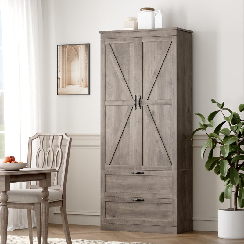 Gracie Oaks 70" Tall Kitchen Pantry Storage Cabinet | Wayfair