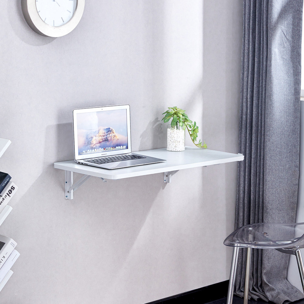 Ebern Designs Wall Mounted Folding Table/Fold Down Desk For Shed,Home ...