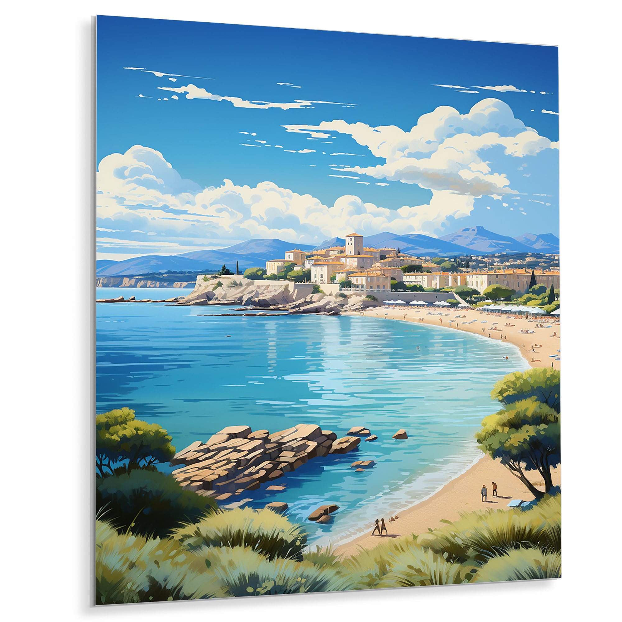 Highland Dunes French Seaside At Antibes II - France Metal Art Print ...