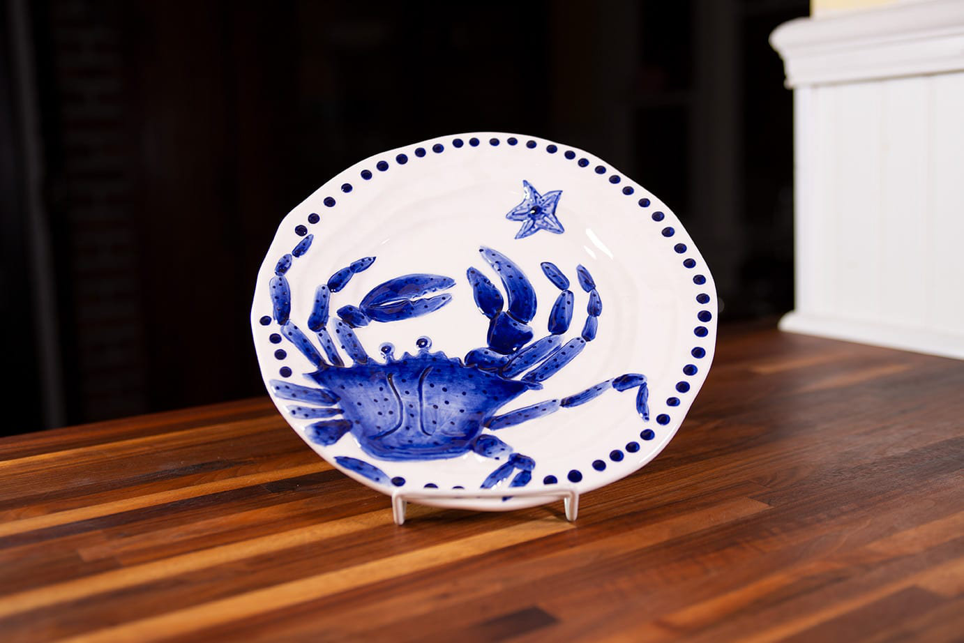 Breakwater Bay MAGIC SEA 10.5" CRAB DINNER PLATE - COBALT BLUE | Wayfair