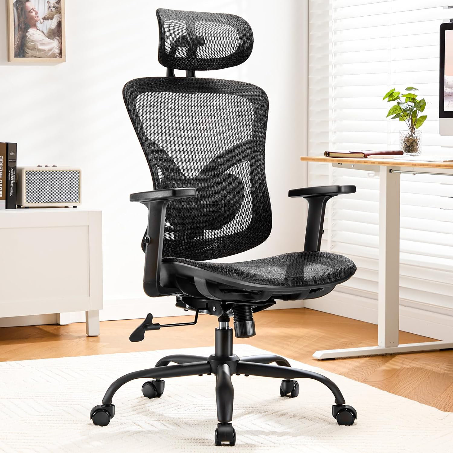 Inbox Zero Office Chair, Mesh Computer Desk Chair With Adjustable ...