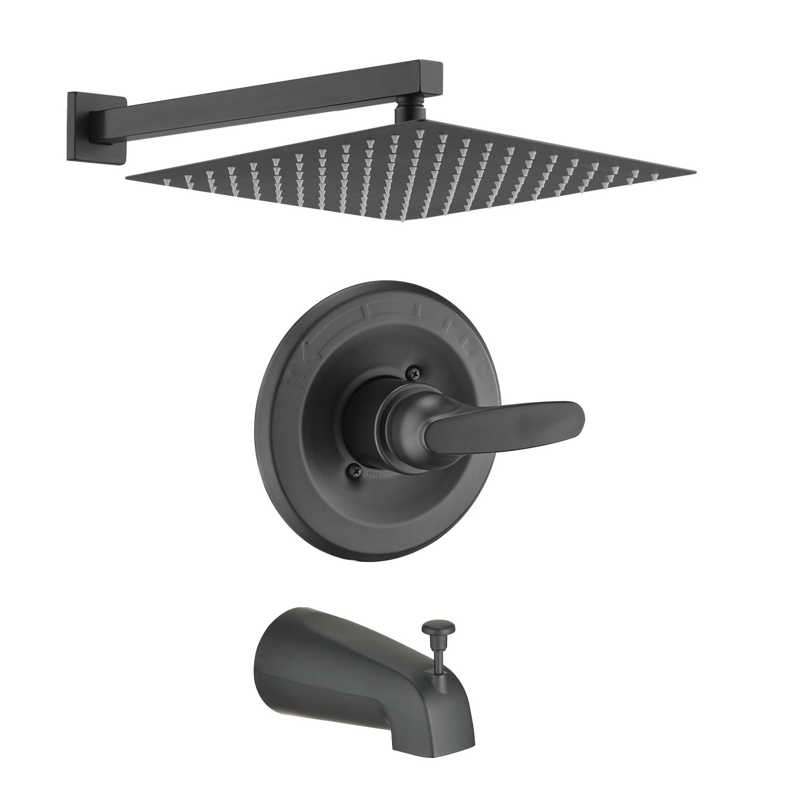 LUXYWEIVE Replacement Rainfall Shower Faucet Tub Trim Kit For Delta ...