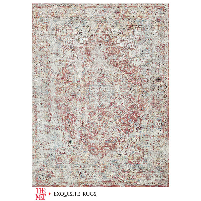 Exquisite Rugs The Met x Exquisite Rugs Antique Beige/Rust Area Rug ...
