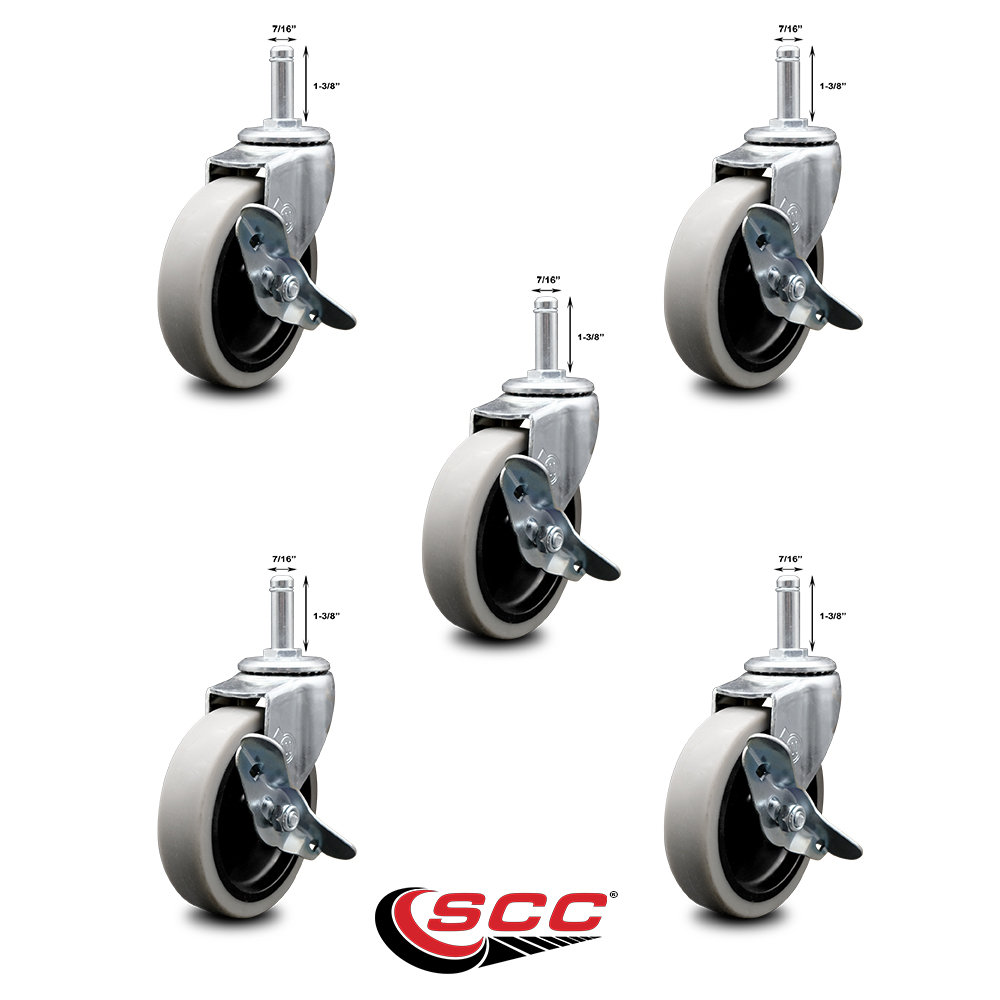 Service Caster Thermoplastic Grip Ring Stem Caster | Wayfair