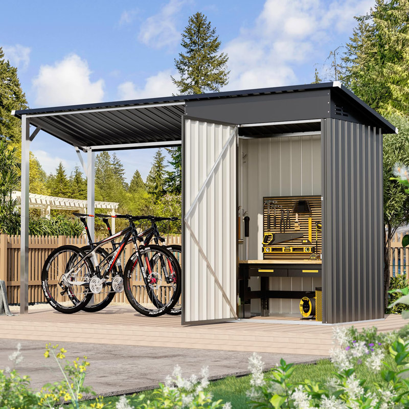 AECOJOY Outdoor Open-sided Storage Shed & Reviews | Wayfair