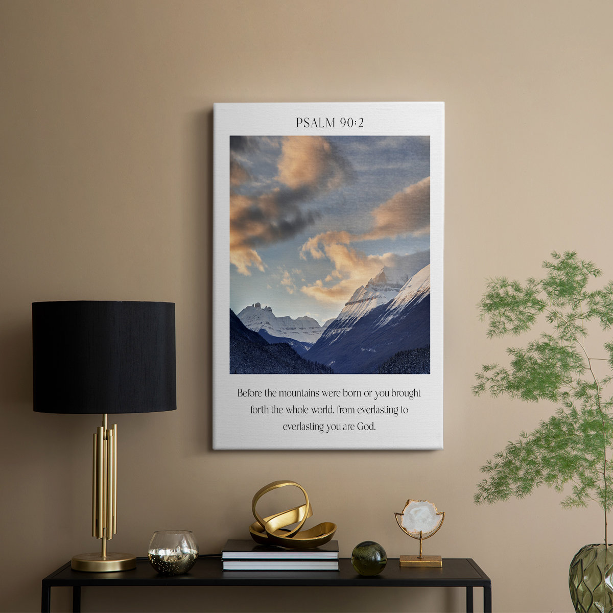 Trinx Psalm 90:2 -Gallery Wrapped Cavas | Wayfair