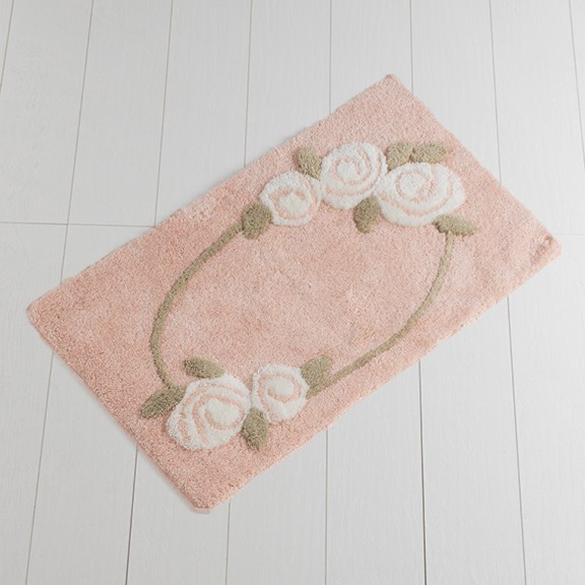 East Urban Home Hanneli Floral Bath Rug | Wayfair