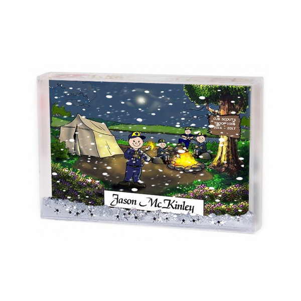 Printed Perfection Personalized Cub Scout Snow Globe Frame Gift | Wayfair