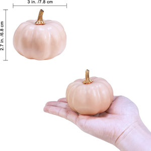 The Holiday Aisle® 12 Pcs Small Artificial Pumpkins Faux Pumpkins ...